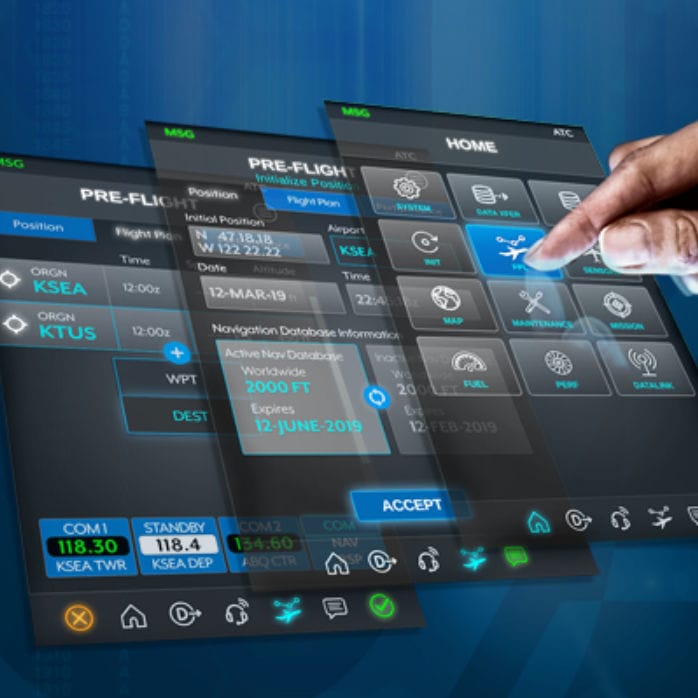 飞机飞行管理系统 - i-FMS - Universal Avionics Systems Corp. - 用于座舱设备 / CDU / 触摸屏
